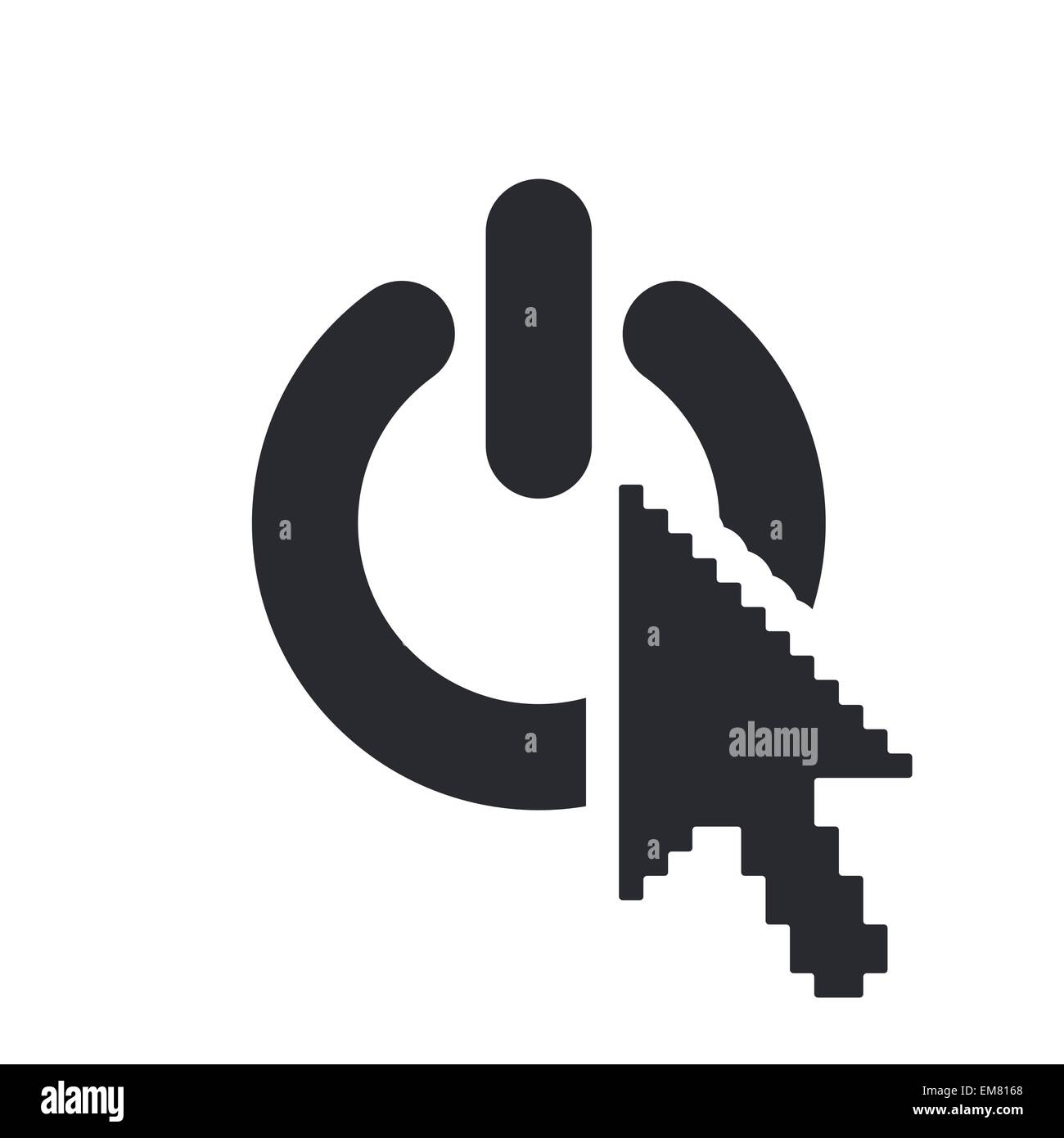 Vector illustration of isolated web power icon Stock Vector Image & Art ...