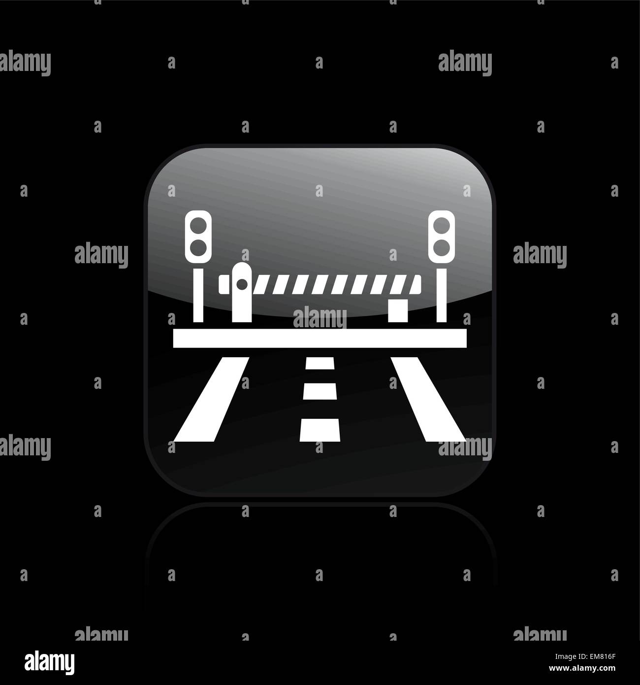 Vector illustration of isolated level crossing icon Stock Vector Image ...