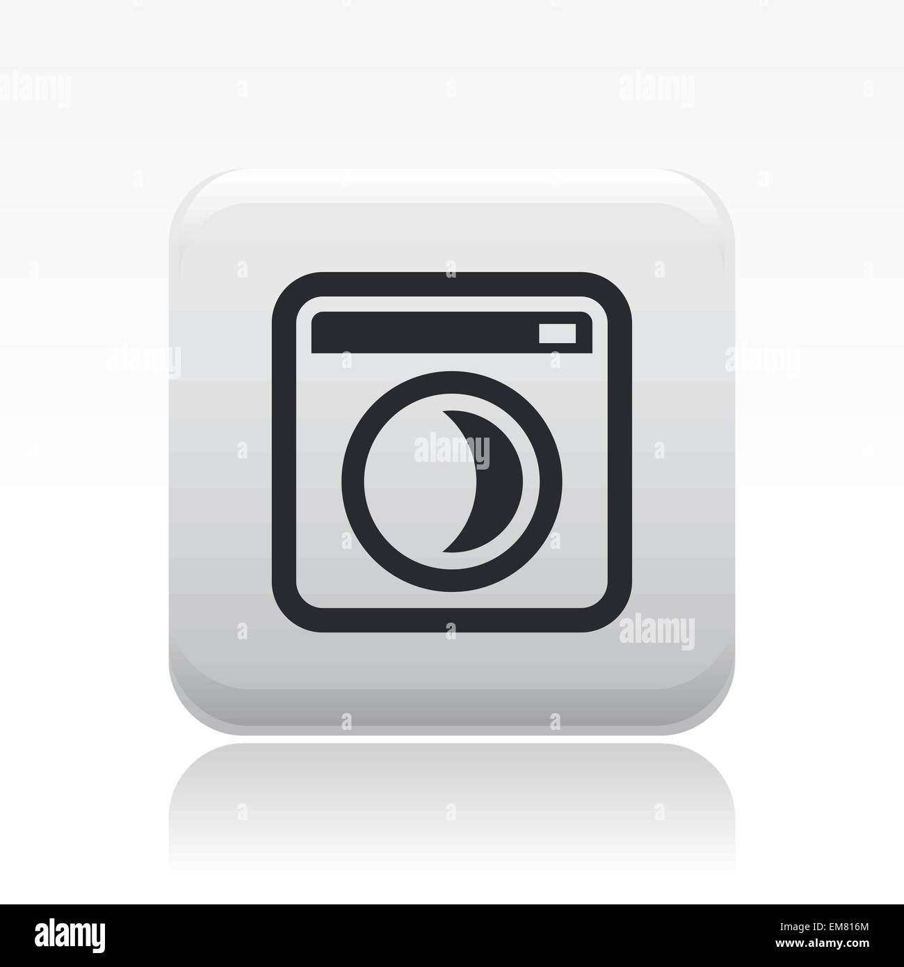 Vector illustration of single washing machine icon Stock Vector Image ...