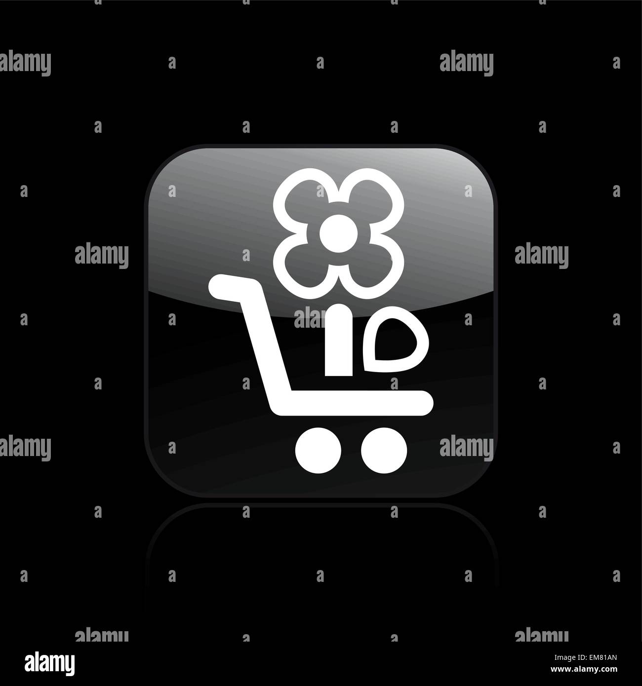 Vector illustration of single flower sale icon Stock Vector Image & Art ...