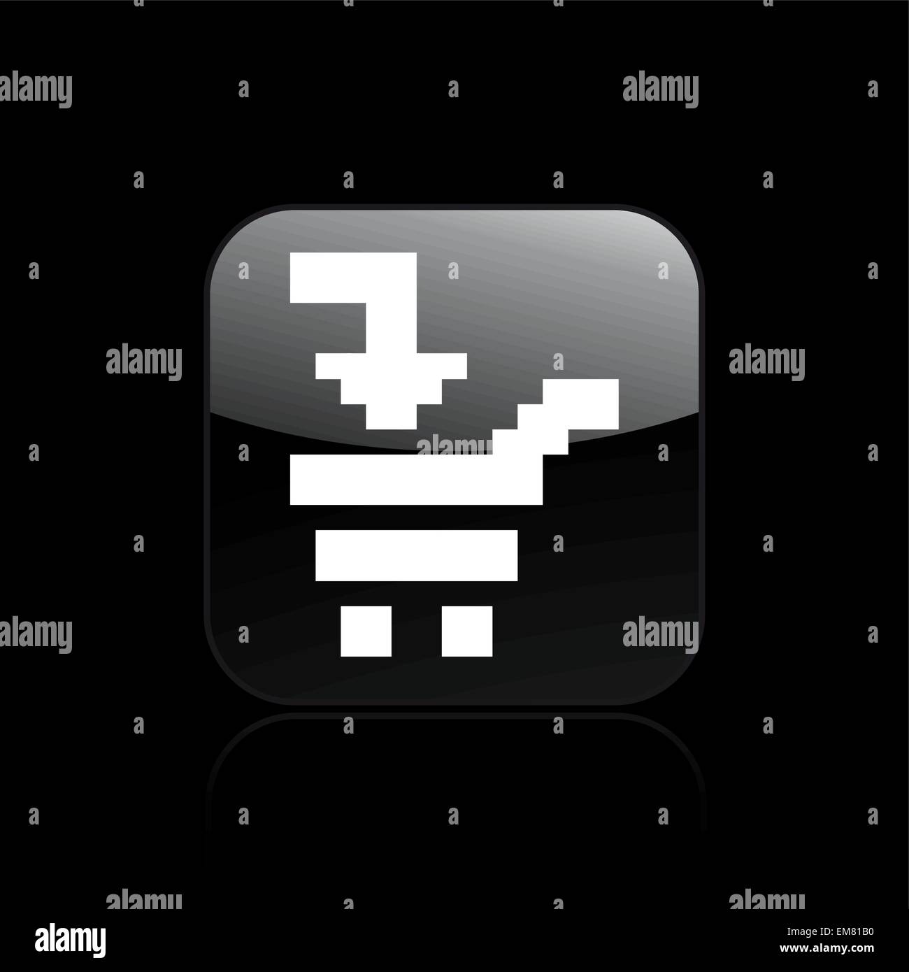 Vector illustration of single pixel pc icon Stock Vector Image & Art ...