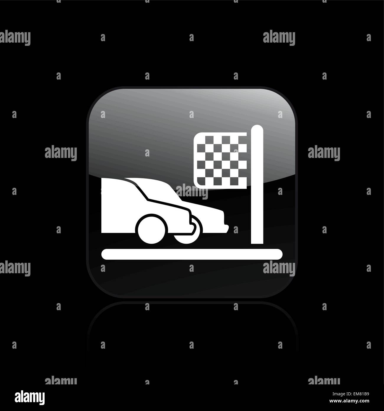 Vector illustration of single race arrival icon Stock Vector Image ...