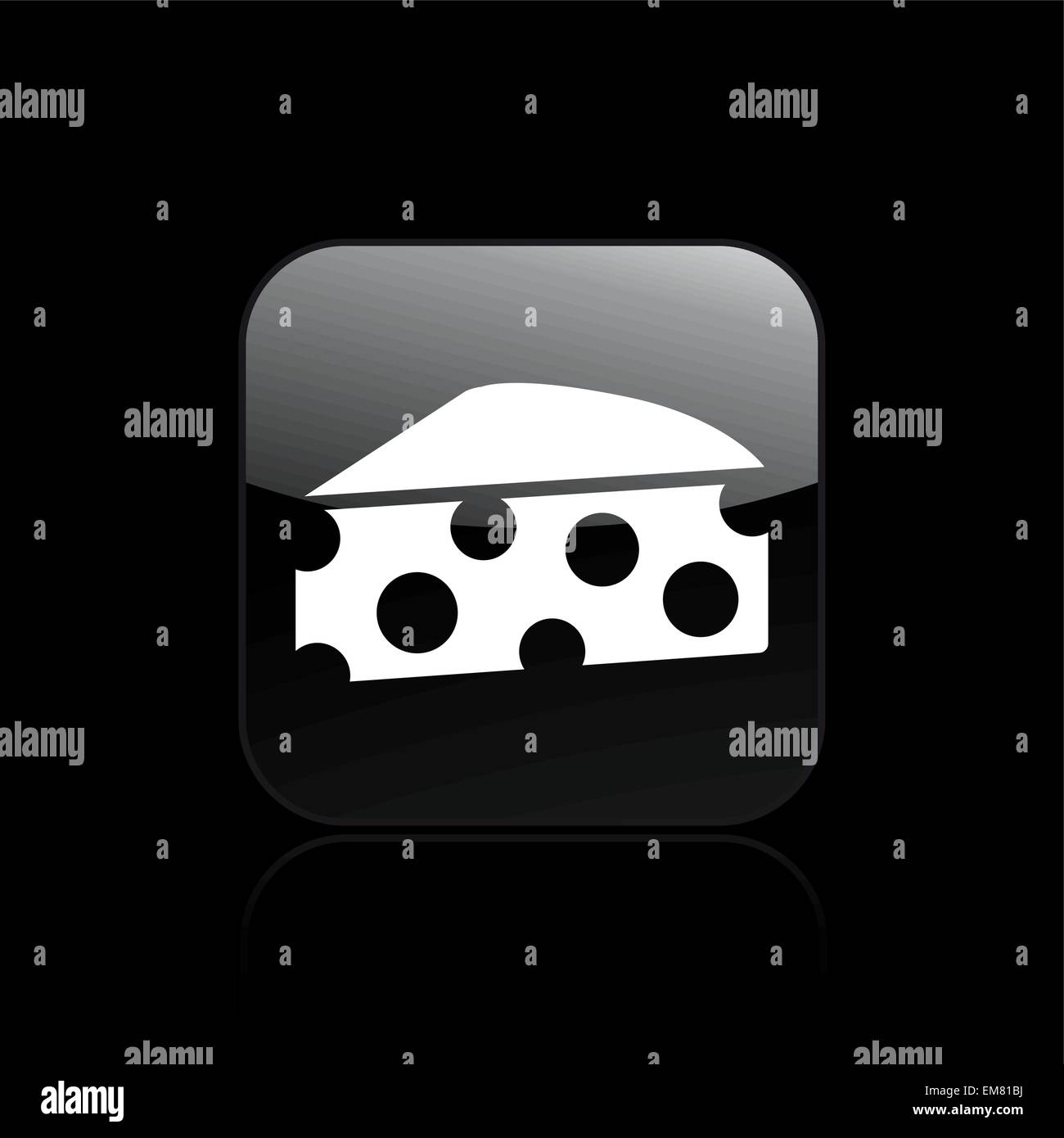 Vector illustration of single cheese icon Stock Vector Image & Art - Alamy