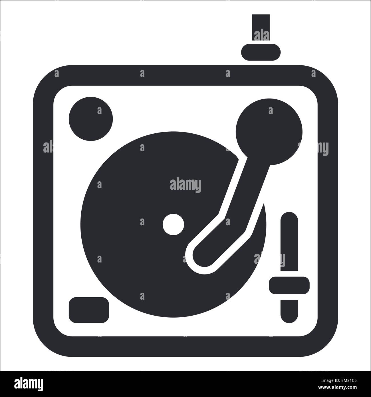 Vector illustration of isolated turntable icon Stock Vector Image & Art ...