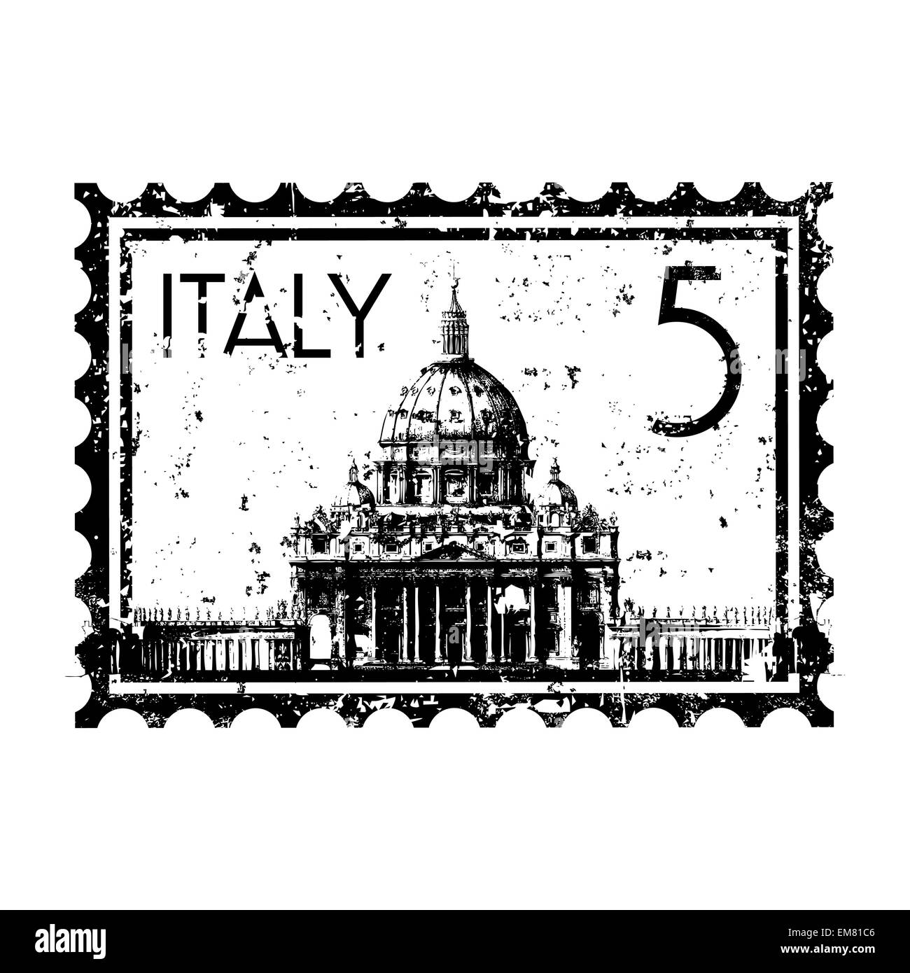 Vector illustration of isolated Italy stamp icon Stock Vector Image ...