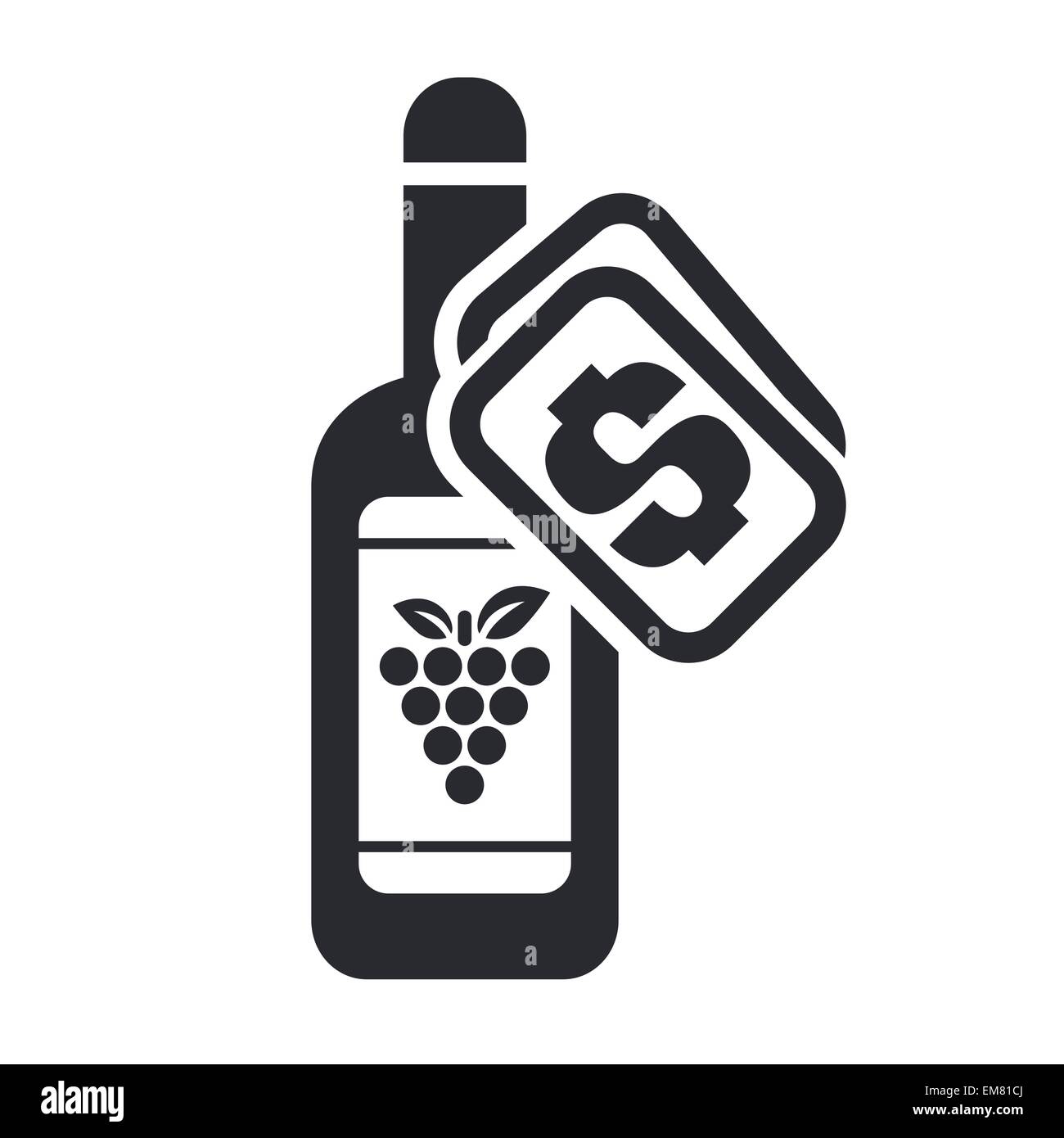 Vector illustration of isolated wine sale icon Stock Vector Image & Art ...