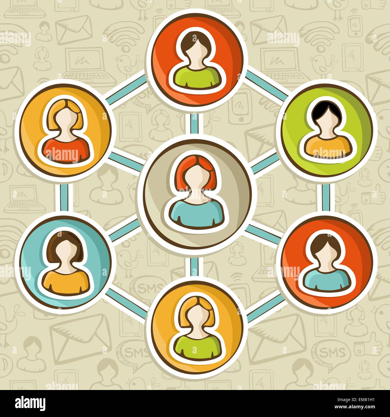 Social structure cartoon hi-res stock photography and images - Alamy