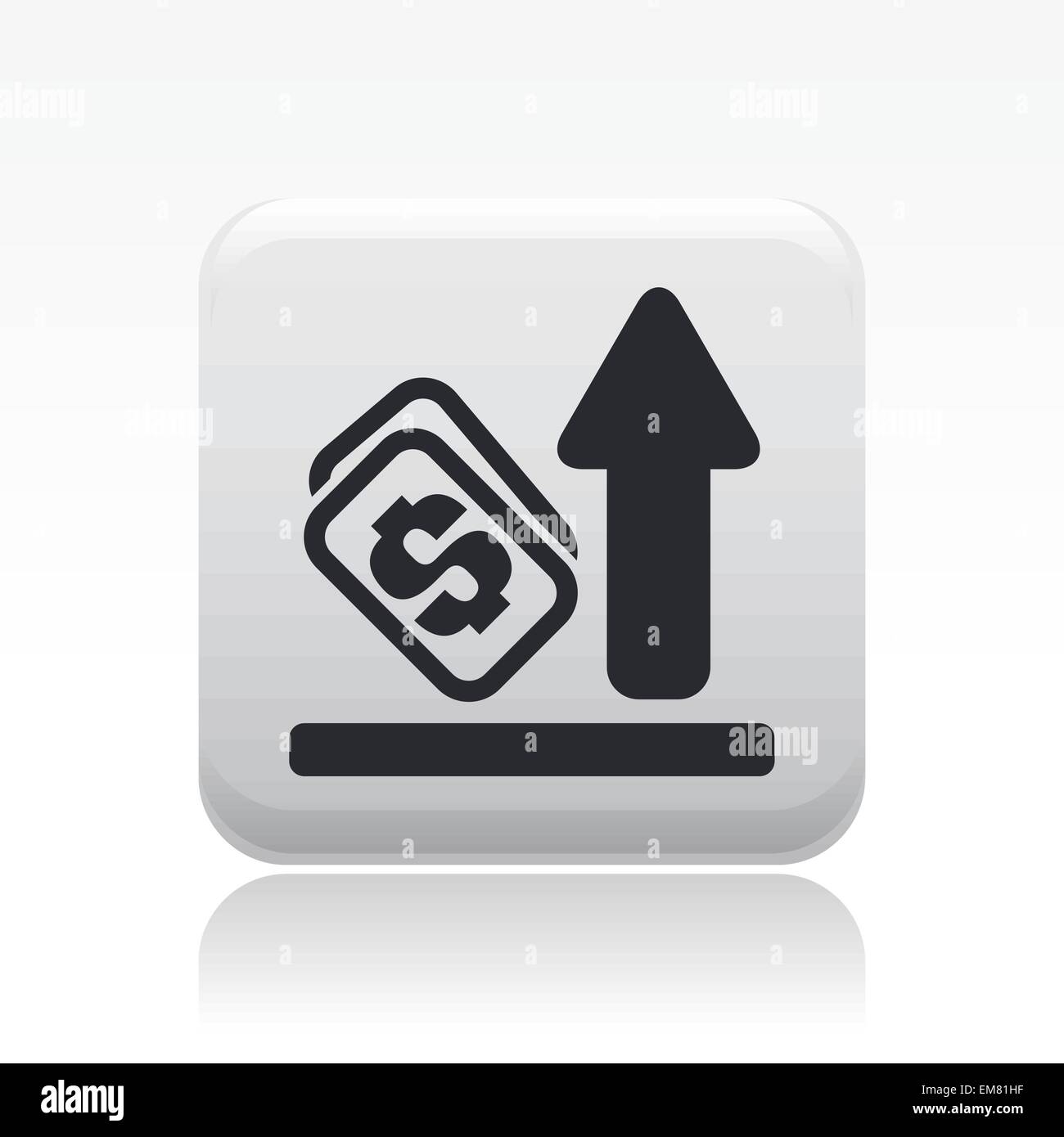 Vector illustration of single increase money icon Stock Vector Image ...