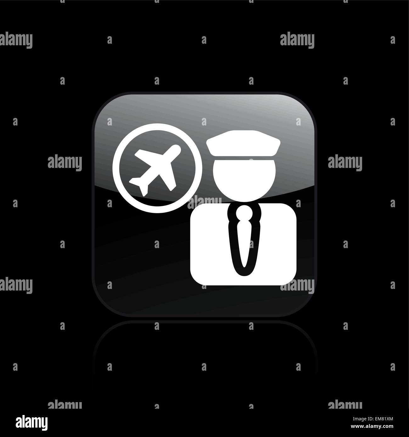 Vector illustration of single air pilot icon Stock Vector Image & Art ...