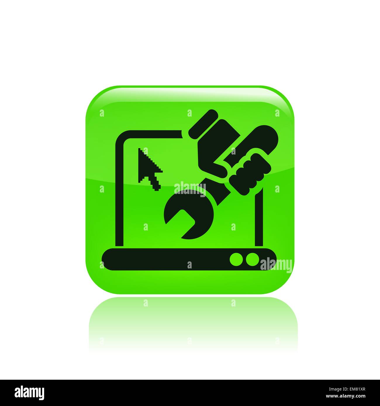 Vector illustration of single computer repairer icon Stock Vector Image ...