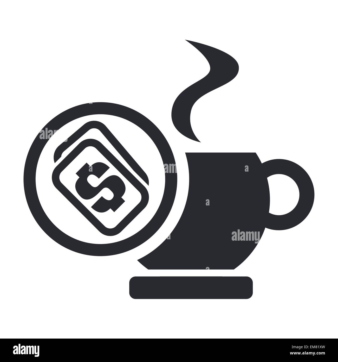 Vector illustration of isolated coffee price icon Stock Vector Image ...