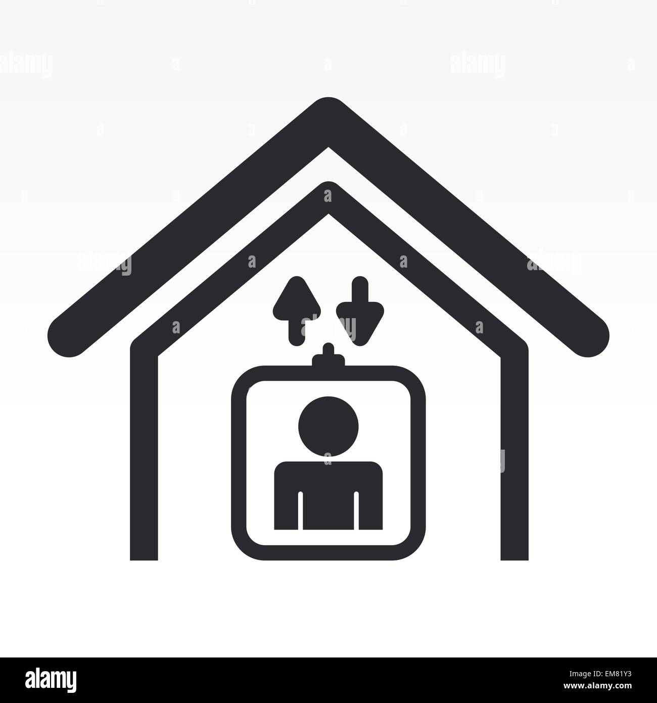 Vector illustration of single home elevator icon Stock Vector Image ...