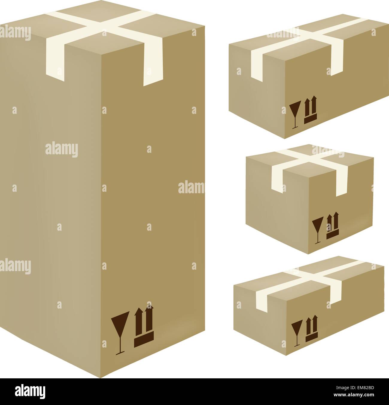 Isometric card-box icons Stock Vector Image & Art - Alamy