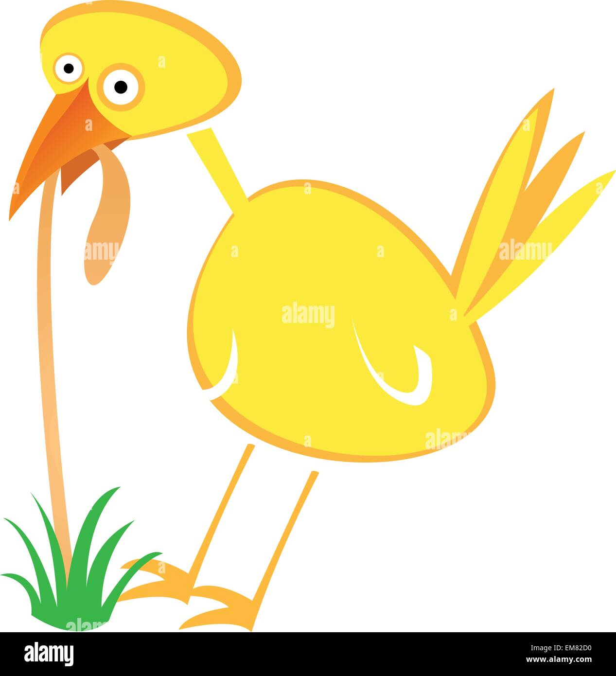 Chicken eating worm Stock Vector Images - Alamy