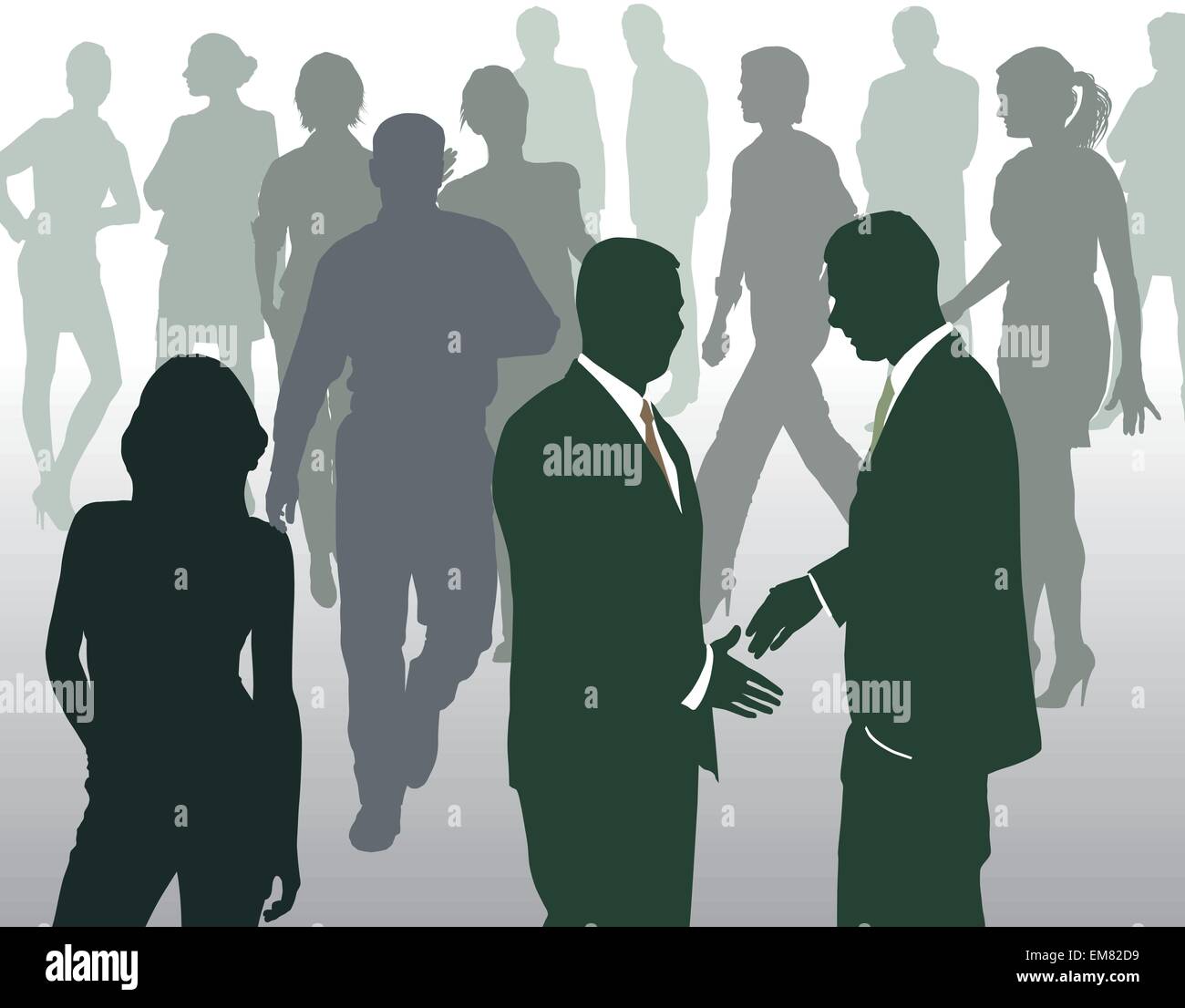 Two men meeting in Stock Vector Images - Alamy