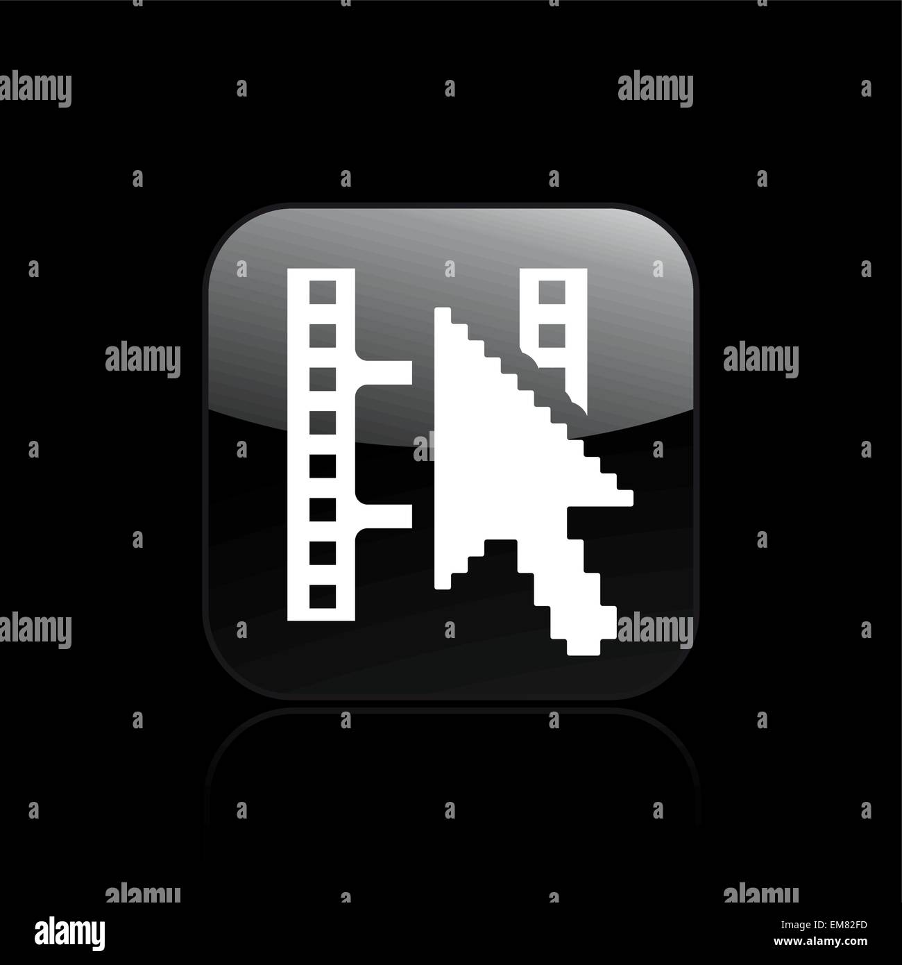 Vector illustration of single web video icon Stock Vector Image & Art ...