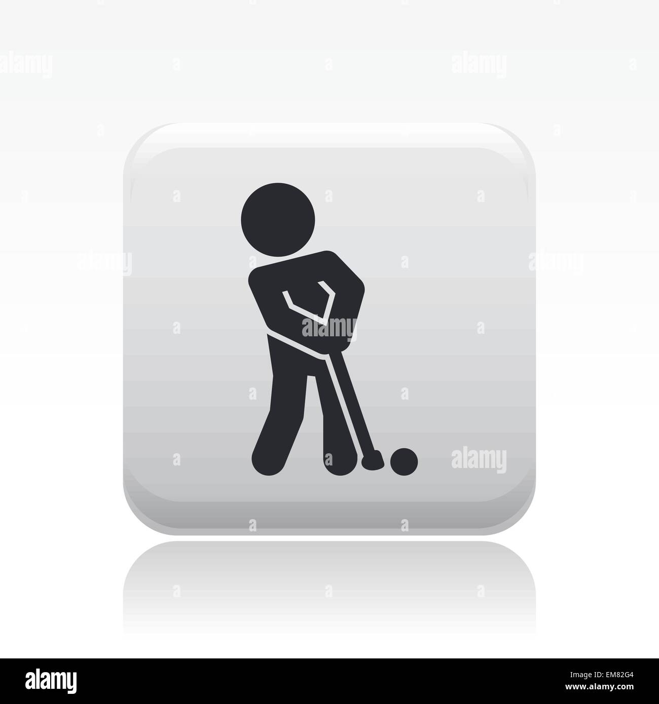 Vector illustration of single golf player icon Stock Vector Image & Art ...