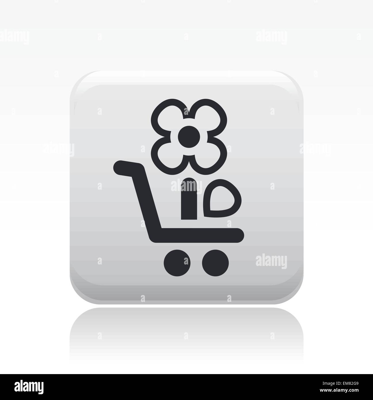 Vector illustration of single flower sale icon Stock Vector Image & Art ...