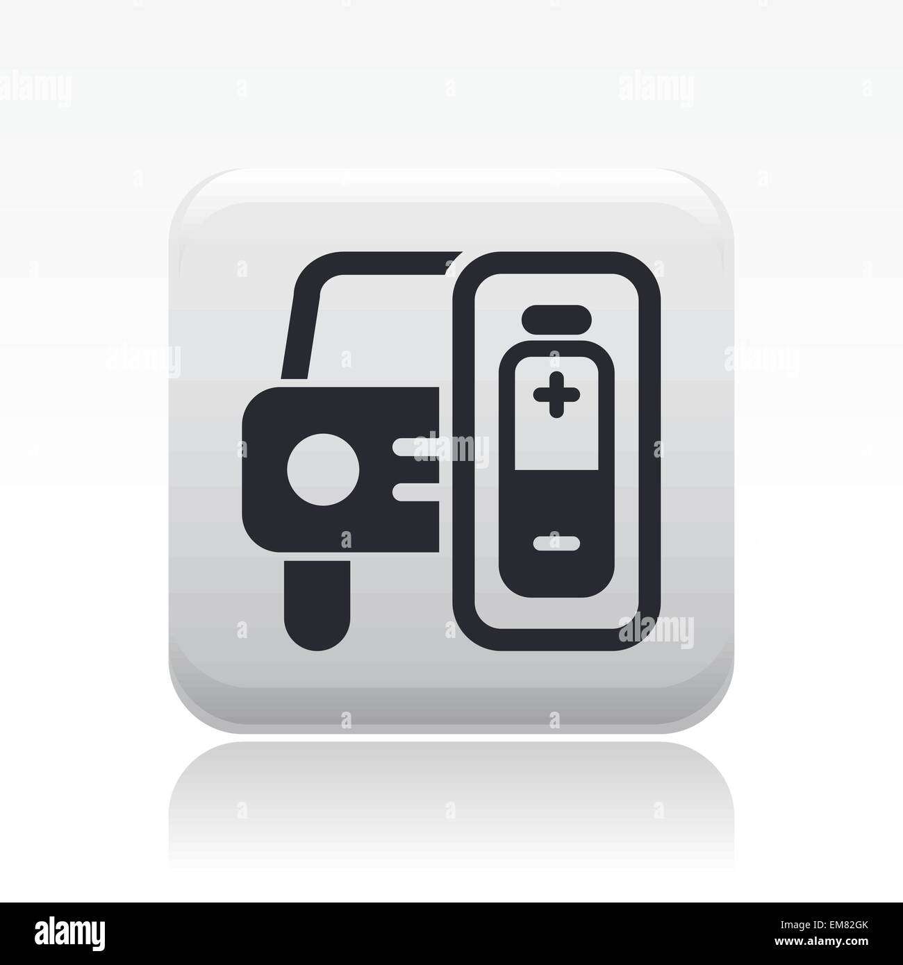 Vector illustration of single car charge icon Stock Vector Image & Art ...