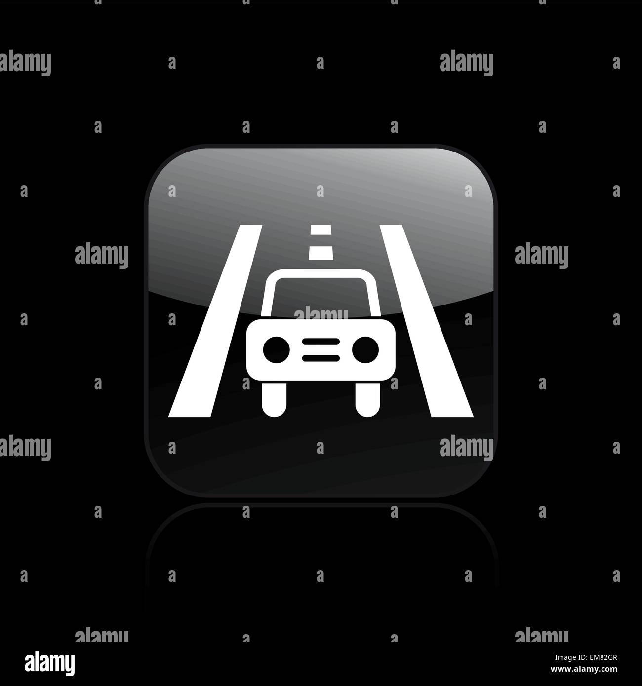 Vector illustration of single road car icon Stock Vector Image & Art ...