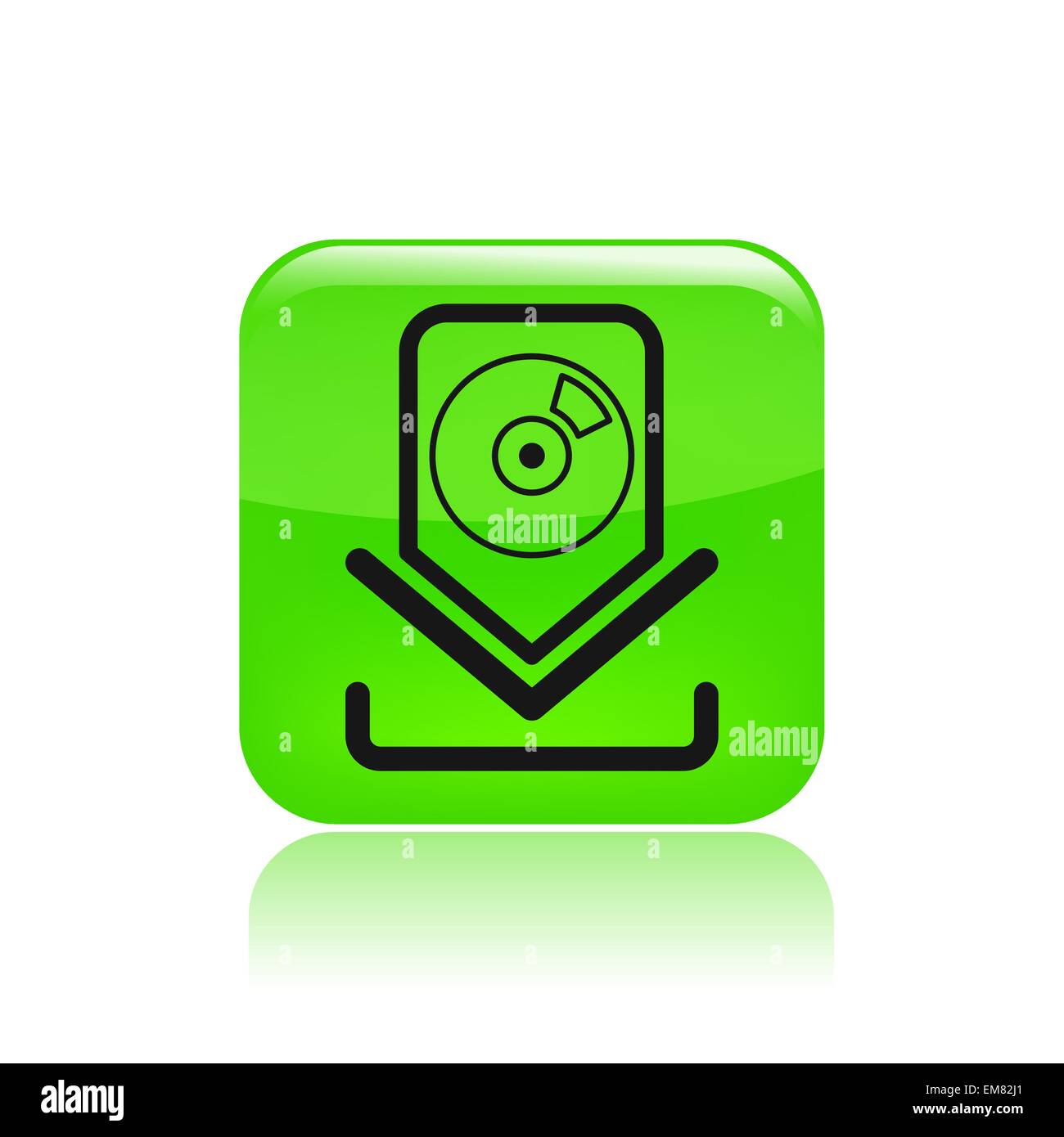 Vector illustration of single music download icon Stock Vector Image ...
