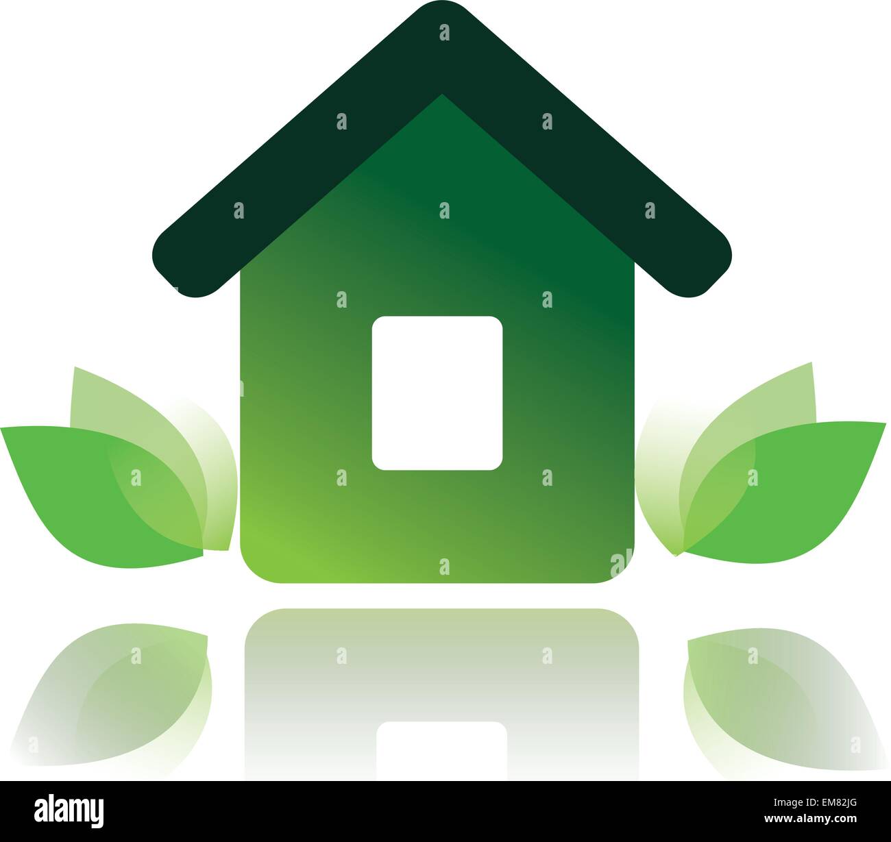 eco home icon, isolated vector illustration Stock Vector Image & Art ...