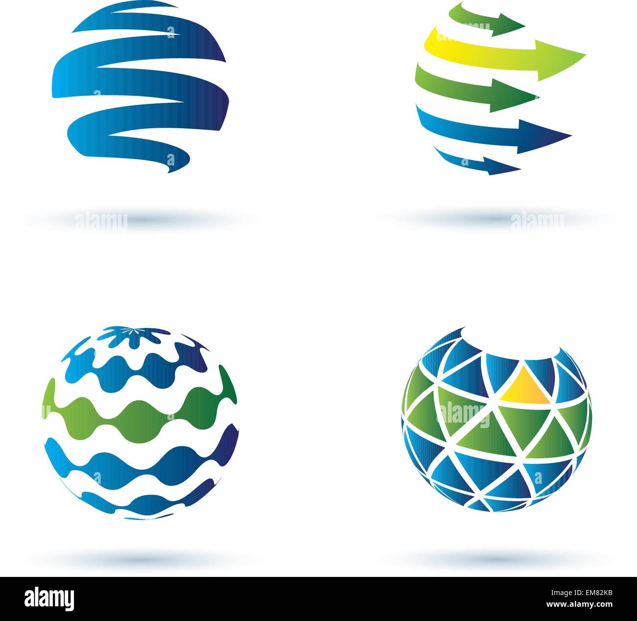 Abstract globe vector icons, business concept Stock Vector Image & Art ...
