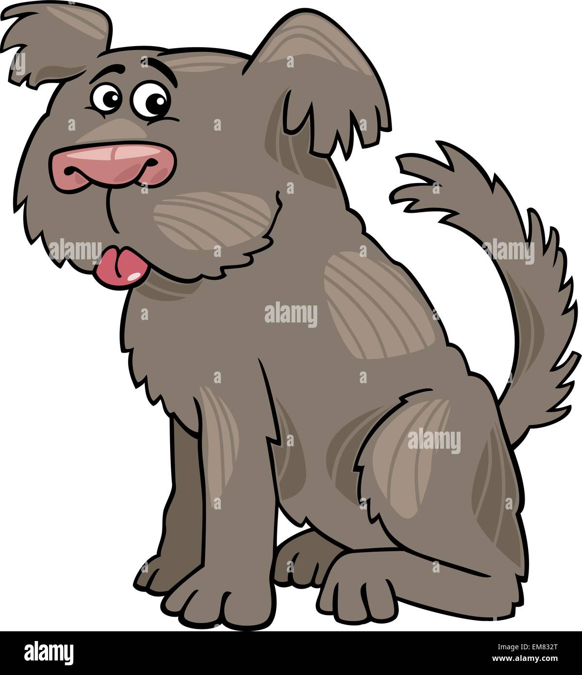 Sheepdog shaggy dog cartoon illustration Stock Vector Image & Art - Alamy