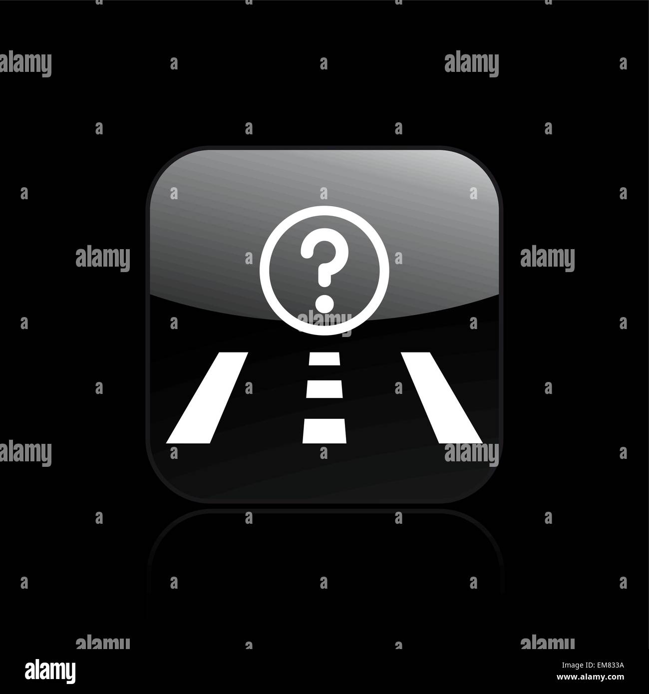 Vector illustration of modern icon depicting a concept of unknown road ...