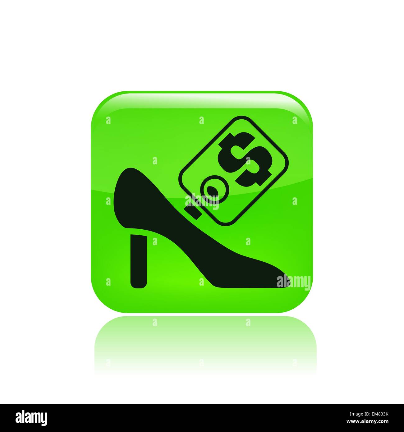 Vector illustration of single icon depicting a shoe price Stock Vector ...