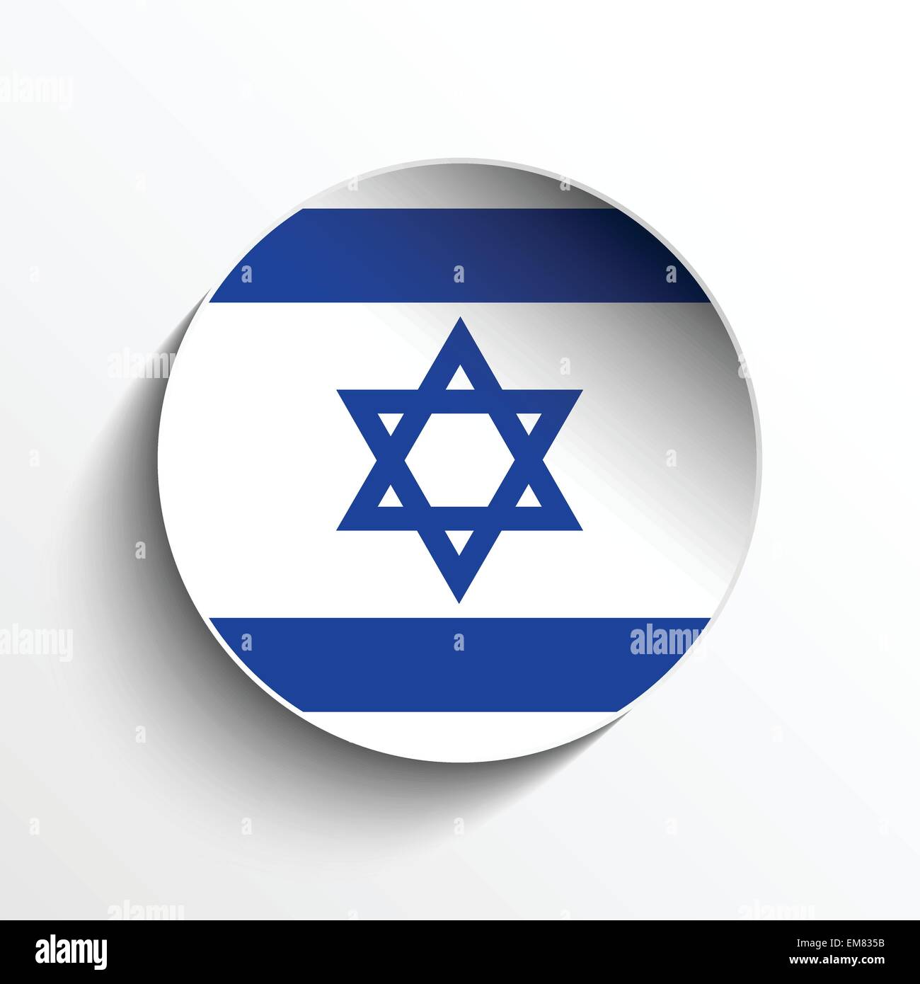 Israel Flag Paper Circle Shadow Button Stock Vector Image & Art - Alamy
