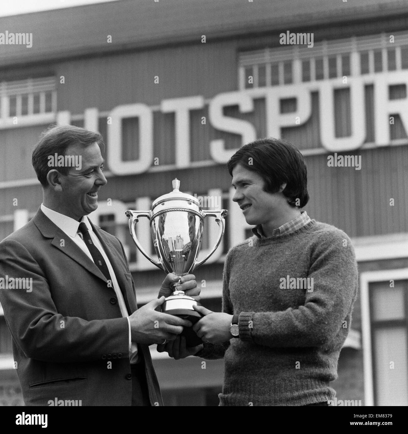 Spurs coach Pat Welton with Steve Perryman, 4th February 1971. Pictured ...
