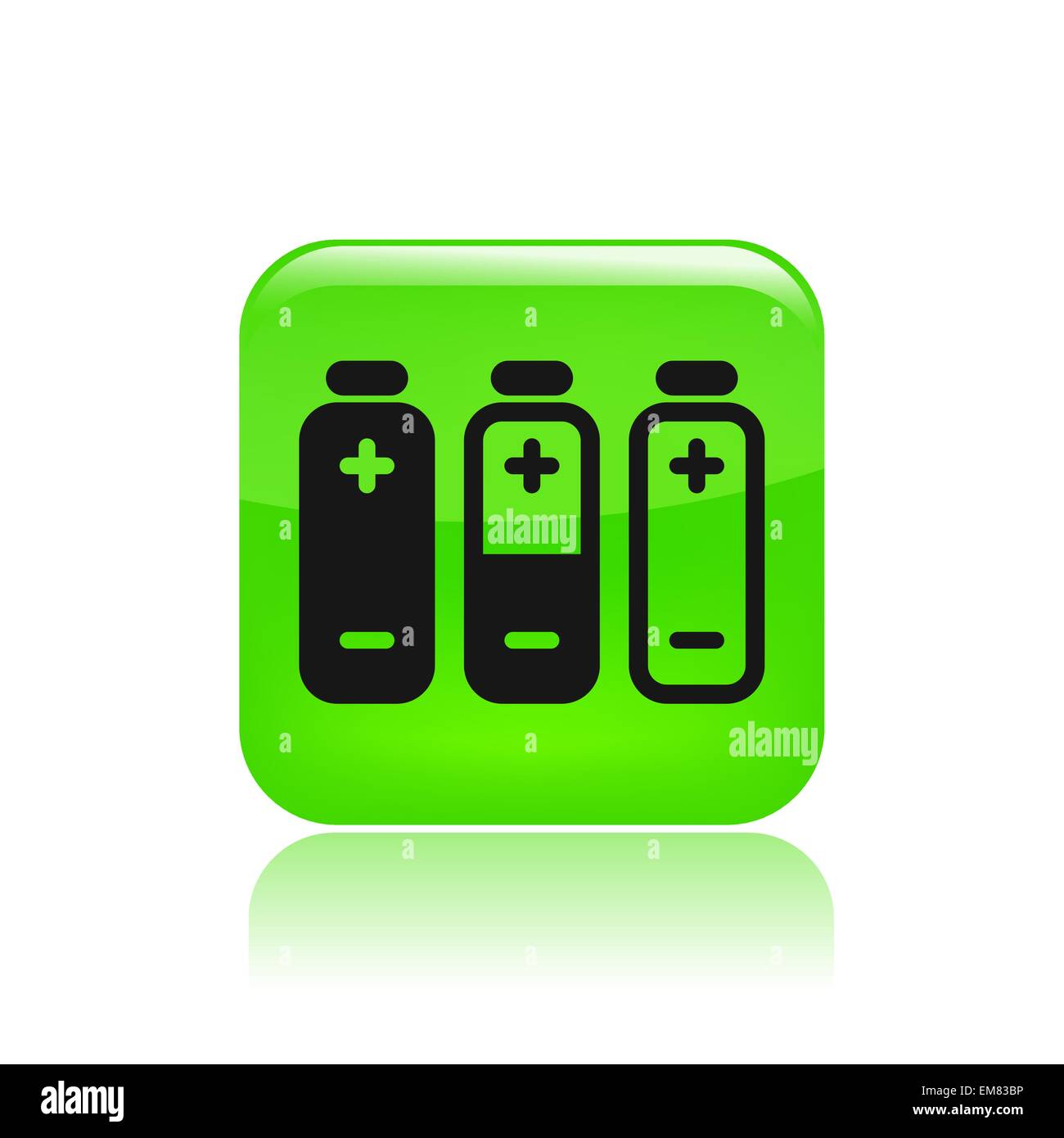 Battery icon isolated vector Cut Out Stock Images & Pictures - Alamy