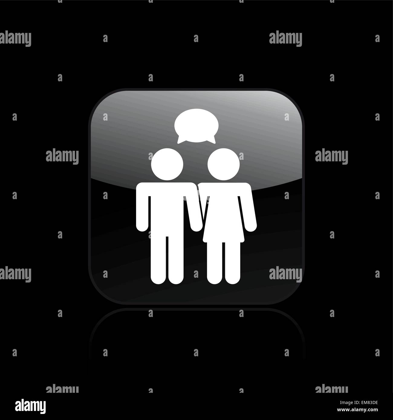 Vector illustration of single couple chat icon Stock Vector Image & Art ...