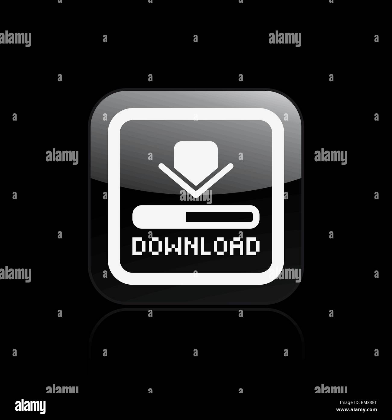 Vector illustration of single download icon Stock Vector Image & Art ...