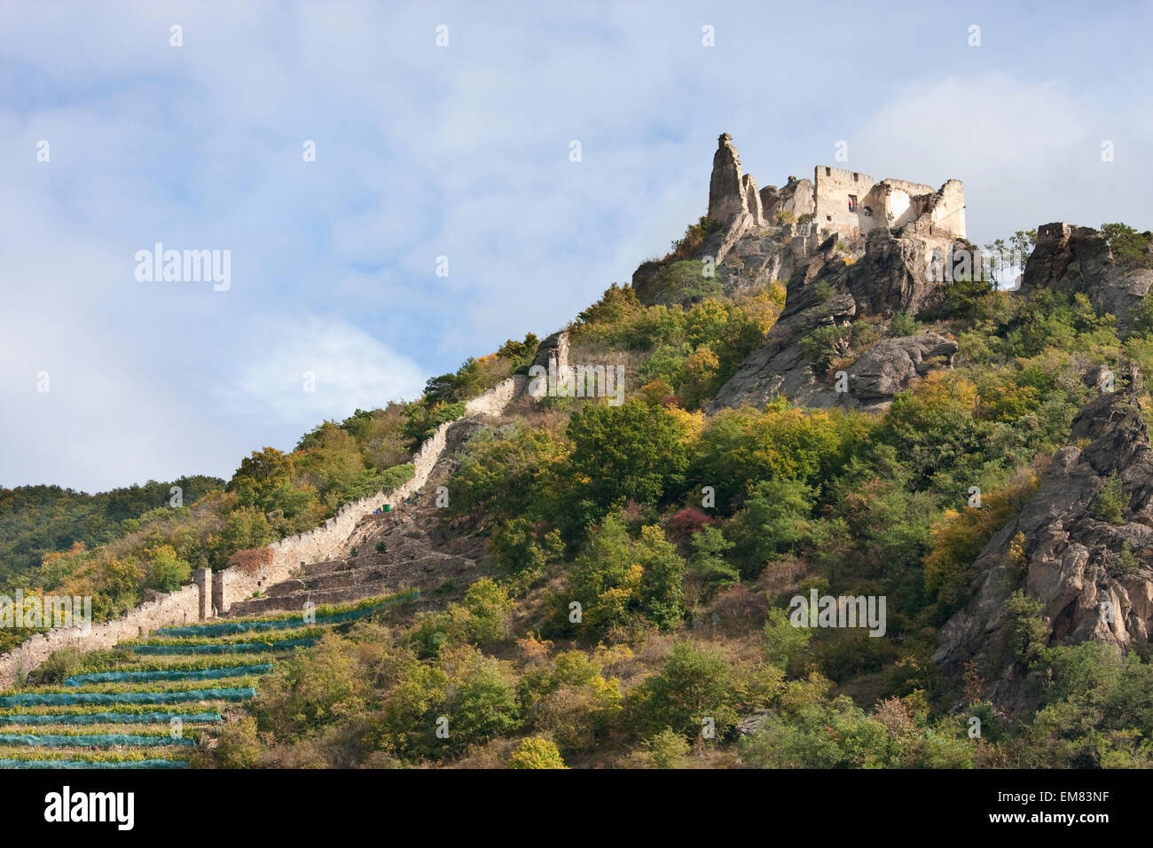 View from durnstein castle hi-res stock photography and images - Alamy