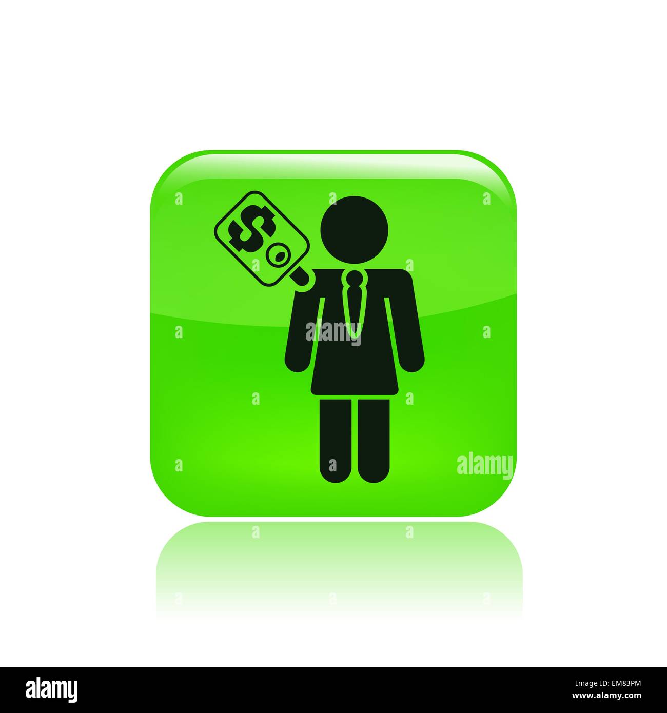 Vector illustration of woman with label price Stock Vector Image & Art ...