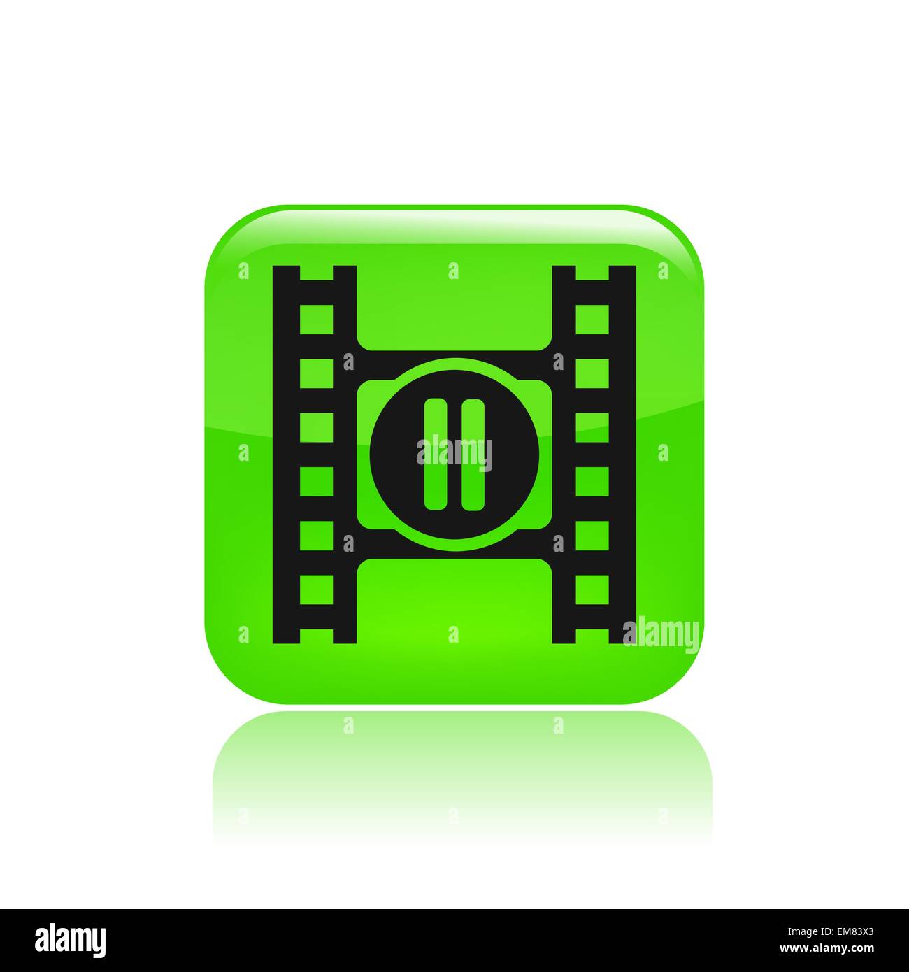 Vector illustration of single player pause icon Stock Vector Image ...