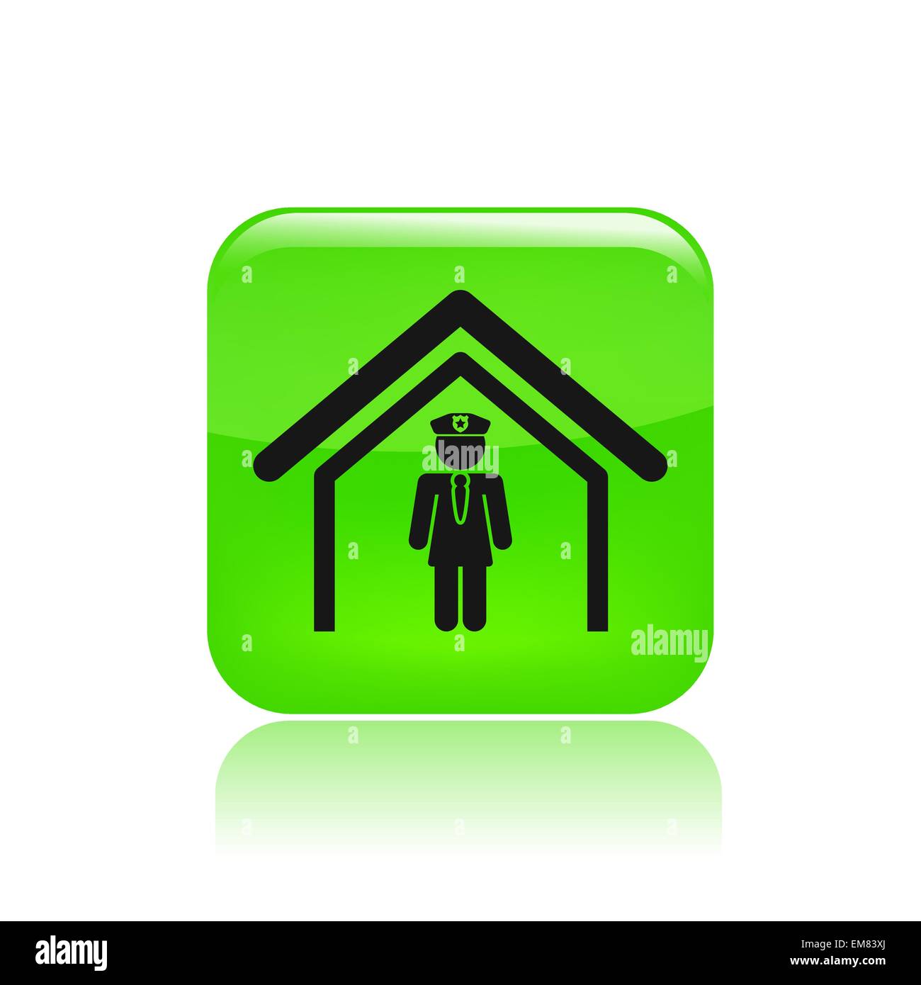 Vector illustration of single isolated women cop icon Stock Vector ...
