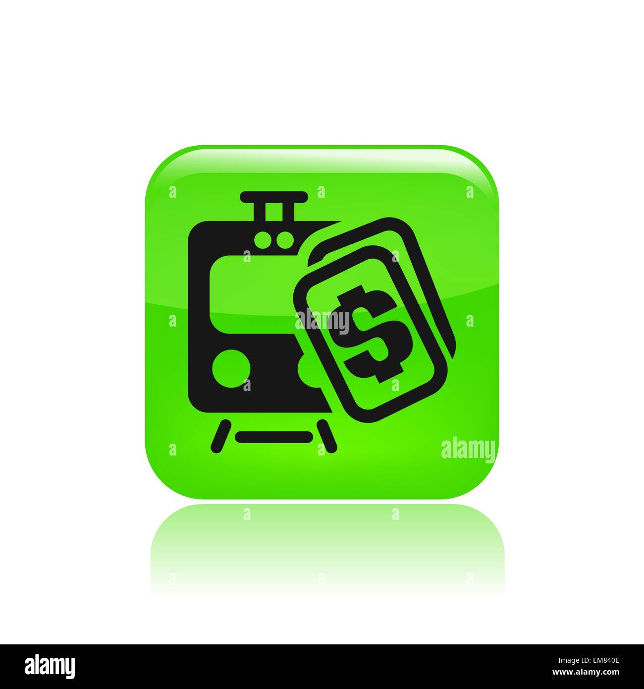 Vector illustration of single train price icon Stock Vector Image & Art ...