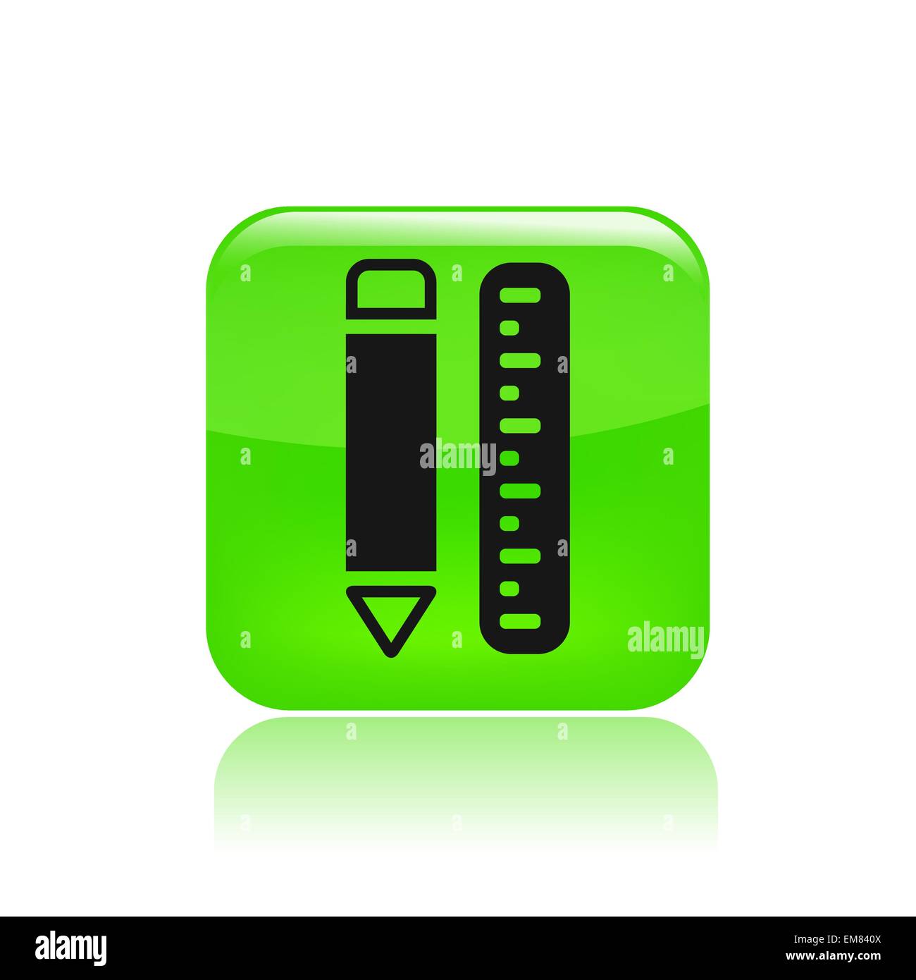 Vector illustration of single pencil icon Stock Vector Image & Art - Alamy