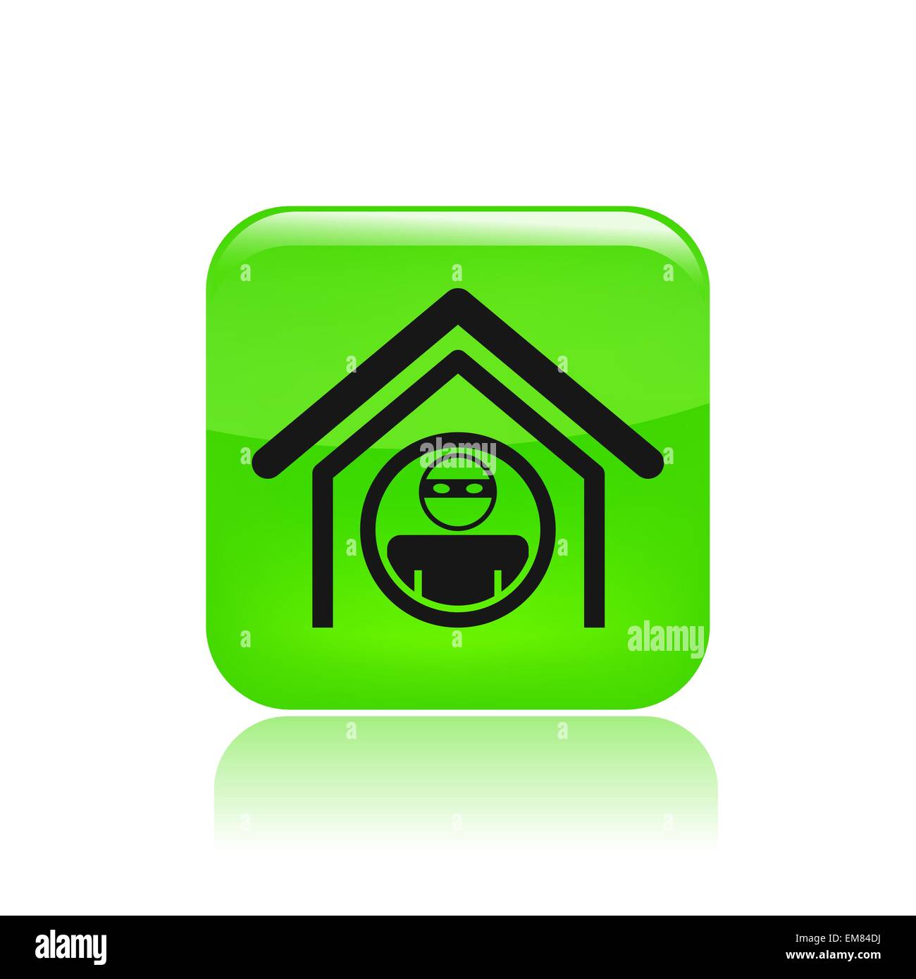 Vector illustration of single home thief icon Stock Vector Image & Art ...