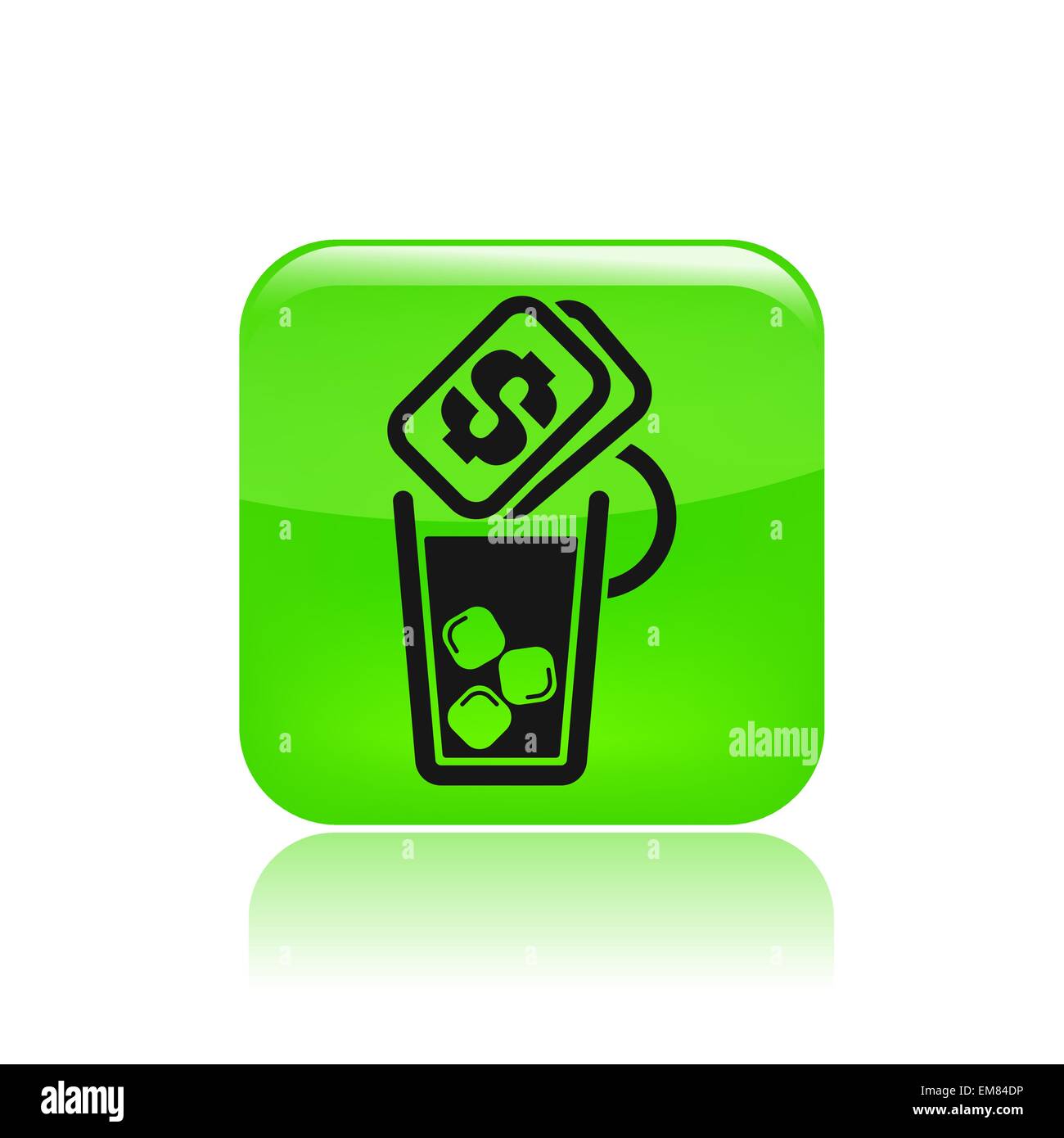 Vector illustration of single drink cost icon Stock Vector Image & Art ...