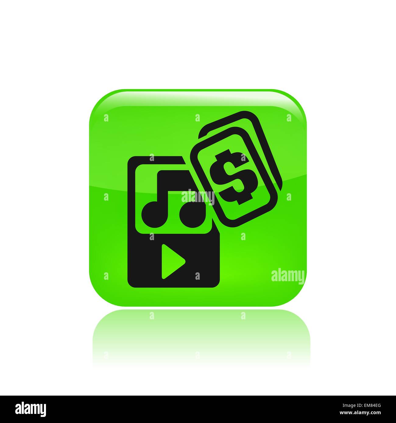 Vector illustration of single music player icon Stock Vector Image ...