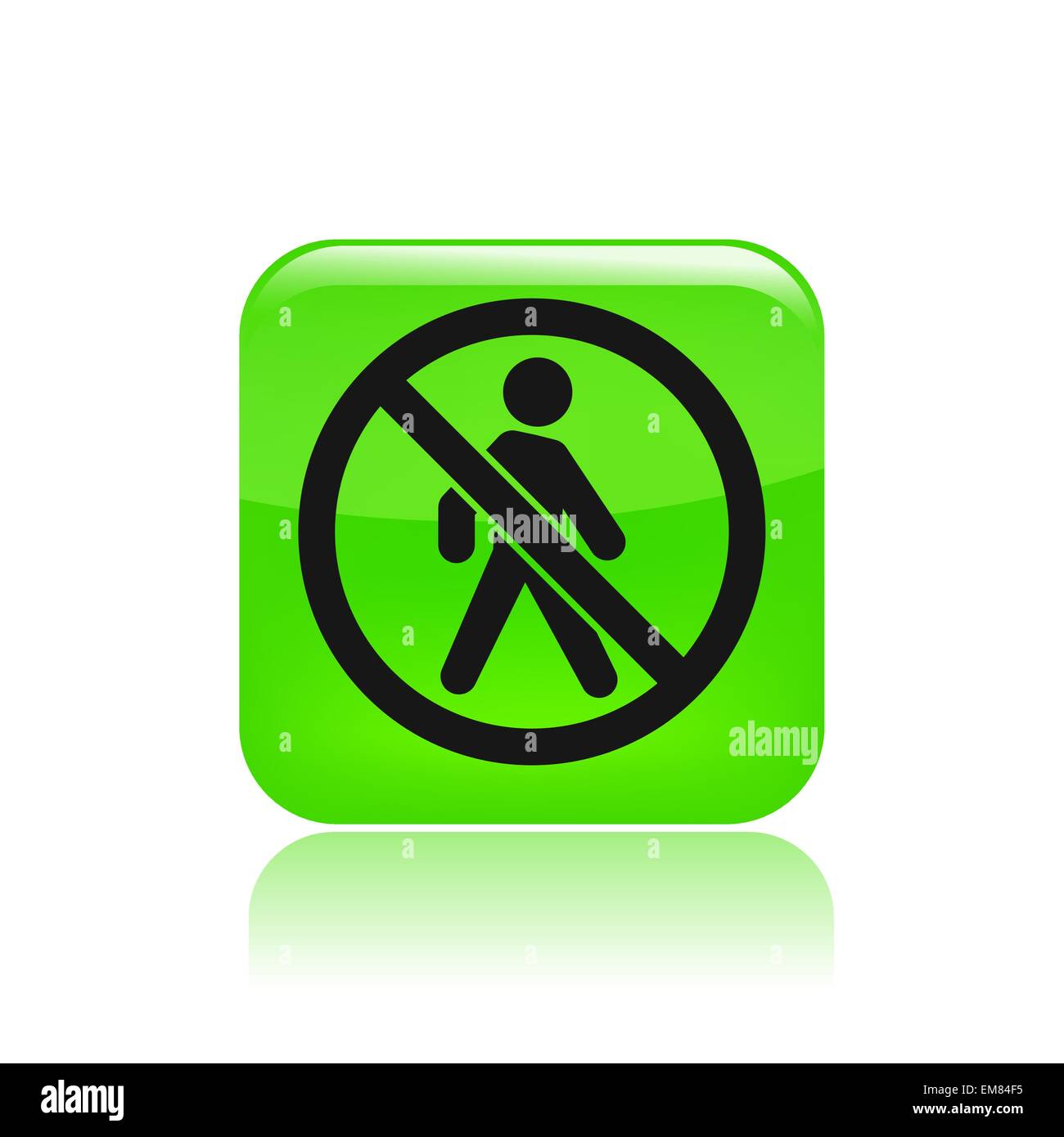 Vector illustration of single forbidden access icon Stock Vector Image ...