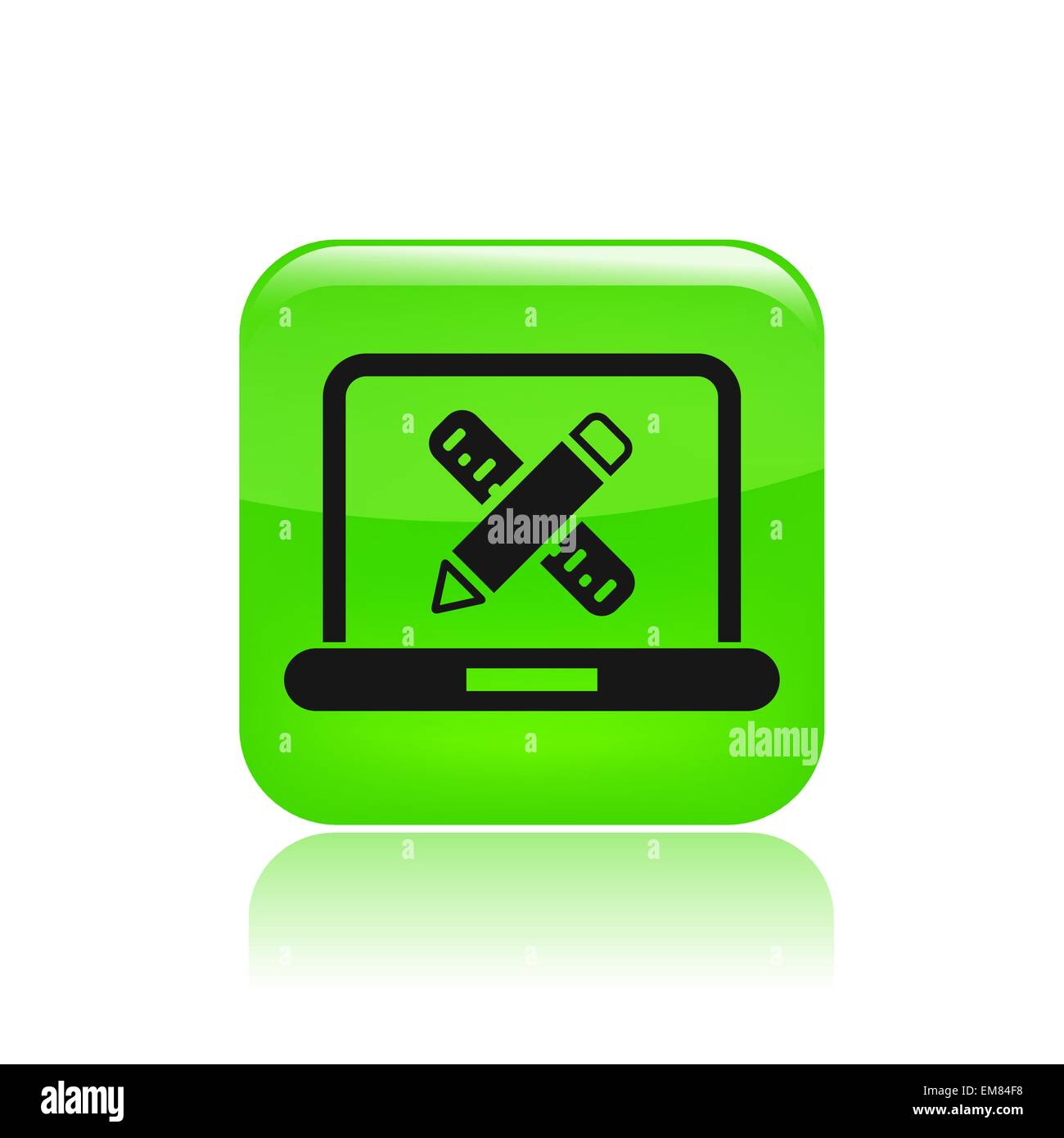 Vector illustration of single computer design icon Stock Vector Image ...
