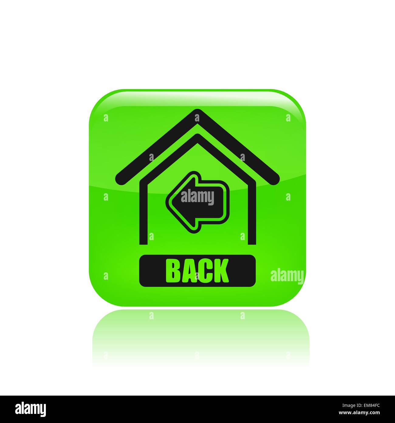 Vector illustration of single back home icon Stock Vector Image & Art ...