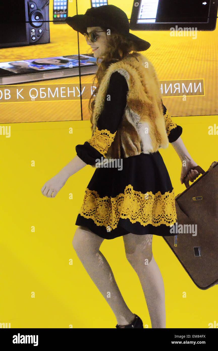 Photo Expo-2015. Moscow girl model posing in extravagant costumes fox ...