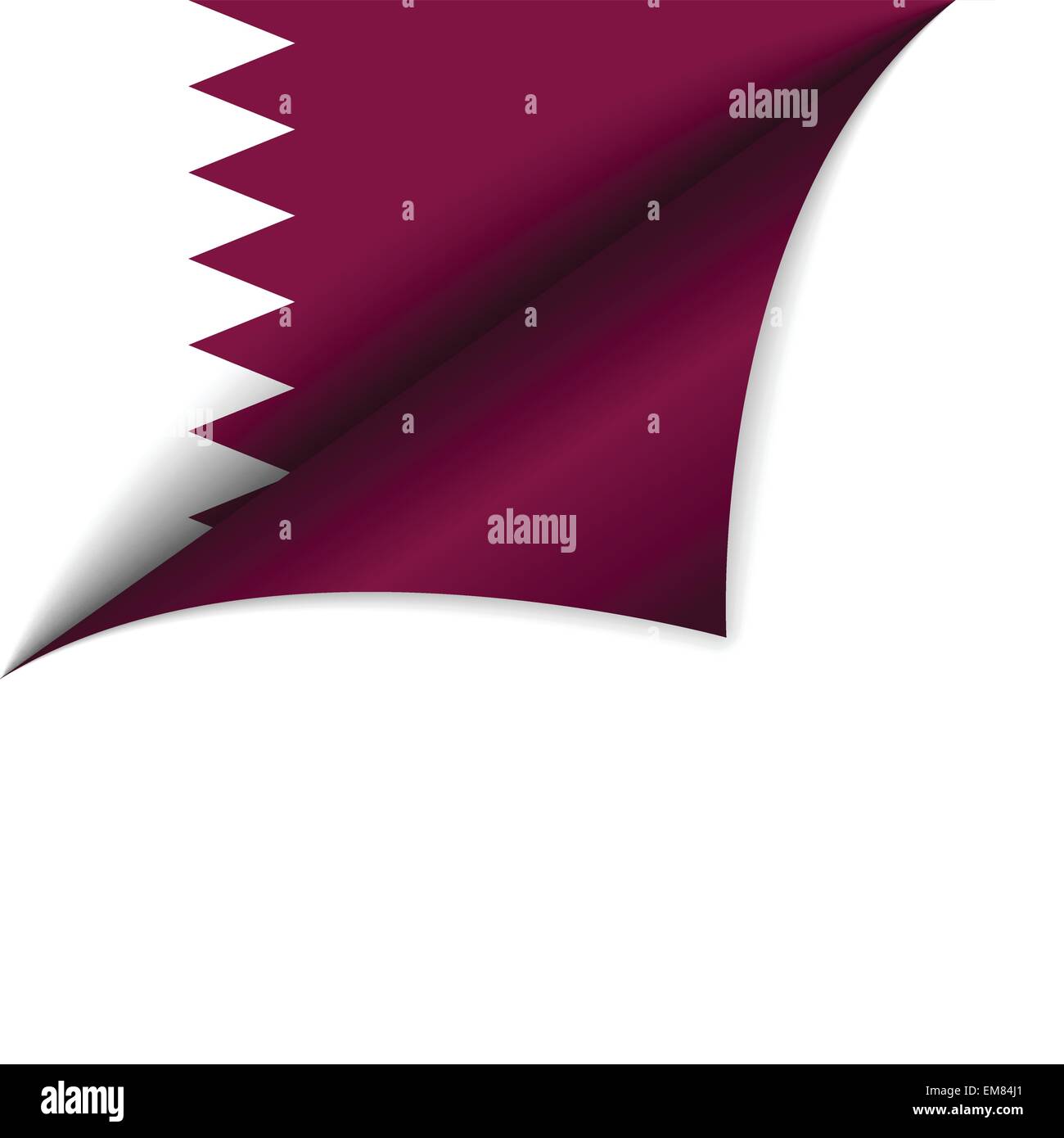 Qatar Country Flag Turning Page Stock Vector Image & Art - Alamy