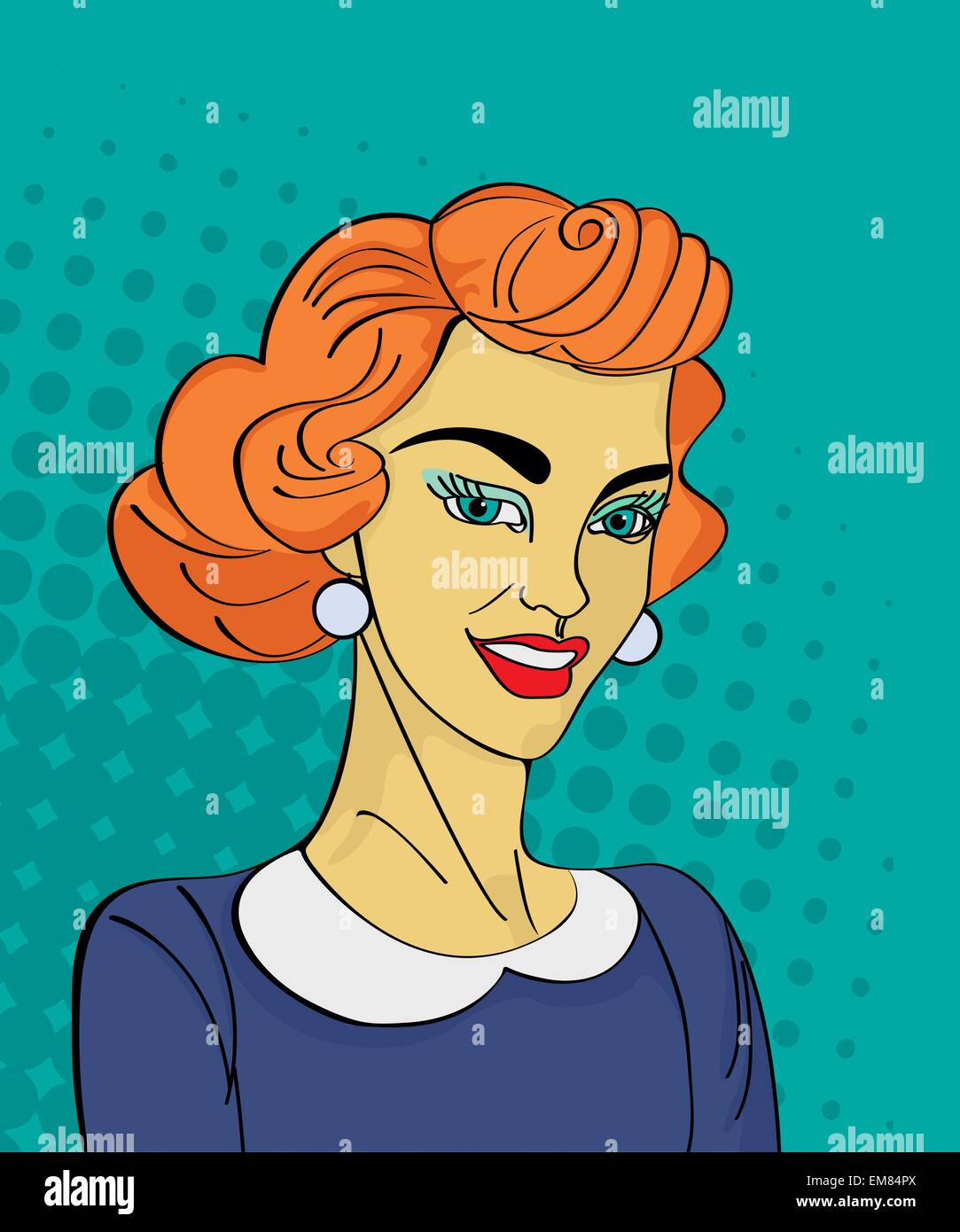 50s woman Stock Vector Images - Alamy